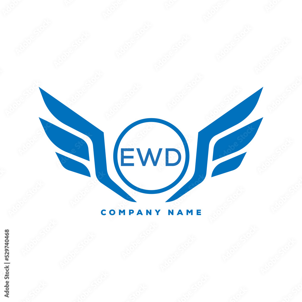 Ewd Letter Logo Ewd Blue Image On White Background Ewd Monogram Logo Design For Entrepreneur