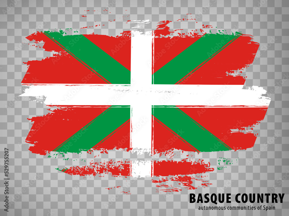 Flag of Basque Country brush strokes. Flag Autonomous Community Basque ...