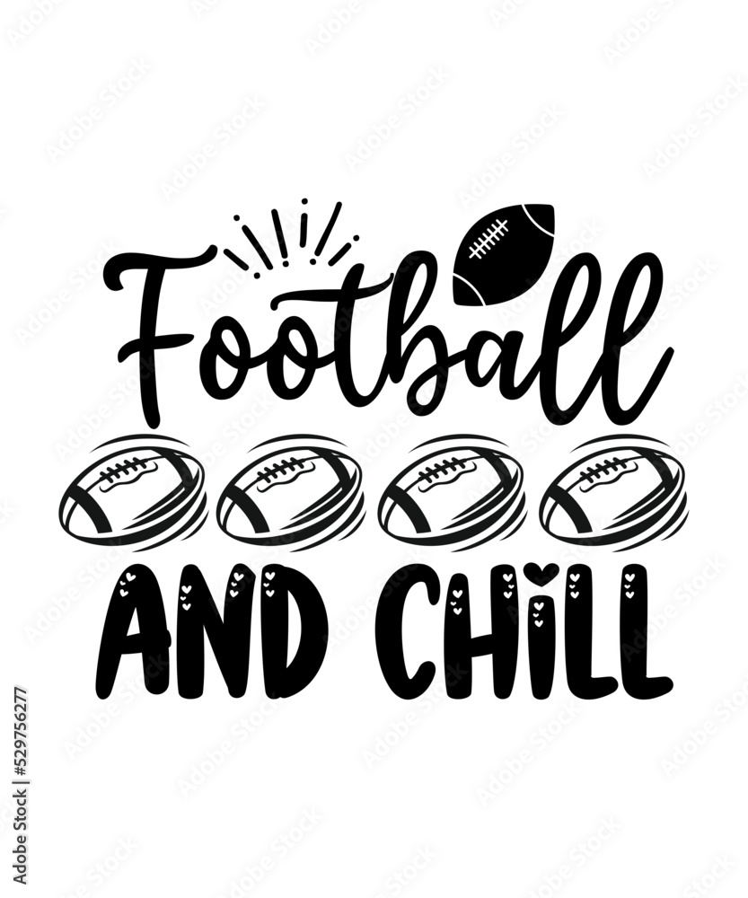 Football SVG, Football cut file, Football Silhouette & Cricut Cut File ...