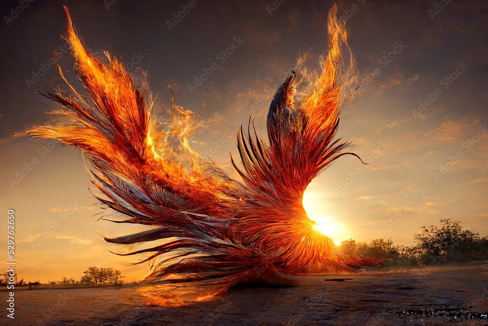 Phoenix Sunset Stock Illustration | Adobe Stock