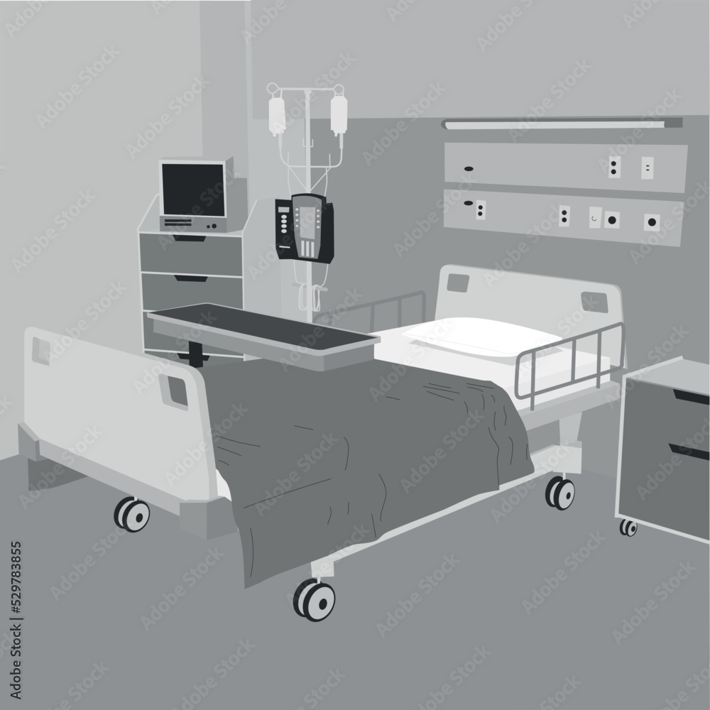 vector illustration of hospital modern ward Stock Vector | Adobe Stock
