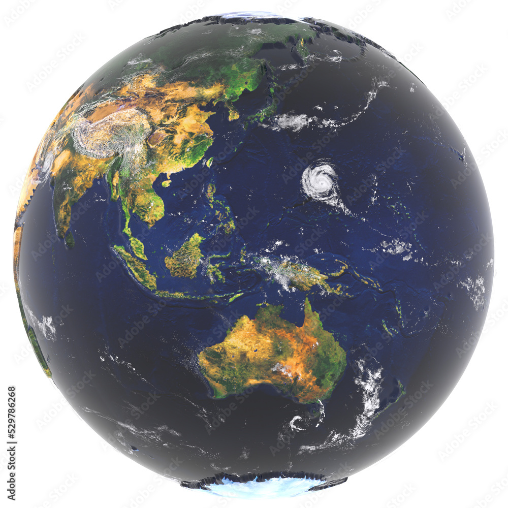 3D Globe Model Is Created And Rendered Realisticly. Its very Reflective ...