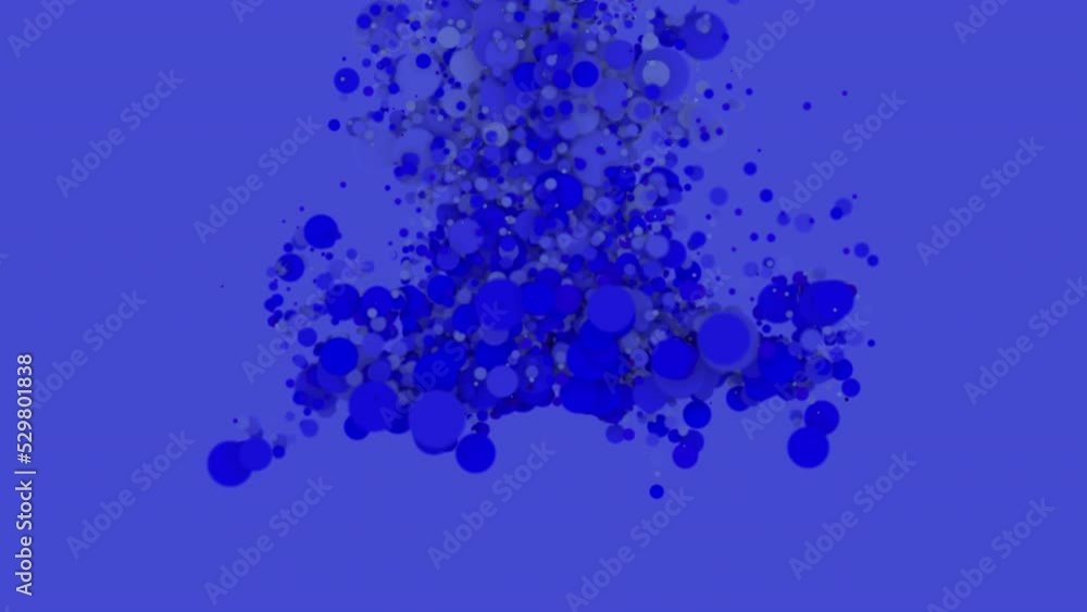 Liquid simulation abstract animation background. colorful droplets ...