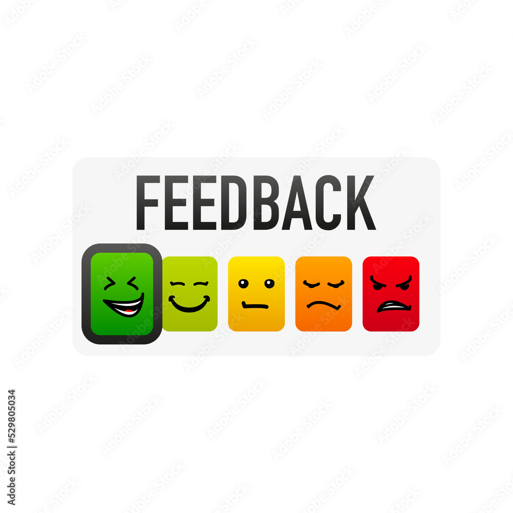 Vector Set of Emoticons. Sad and Happy Mood Icons. Feedback icon Stock ...