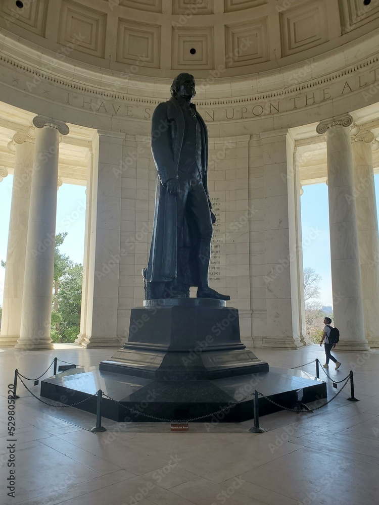 Thomas Jefferson Memorial Jefferson Memorial Building Pedestal Statue ...
