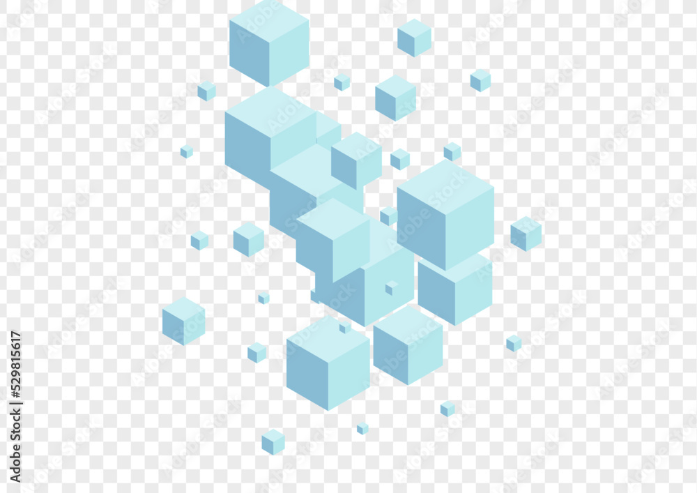 Grey Block Background Transparent Vector. Square Network Illustration ...