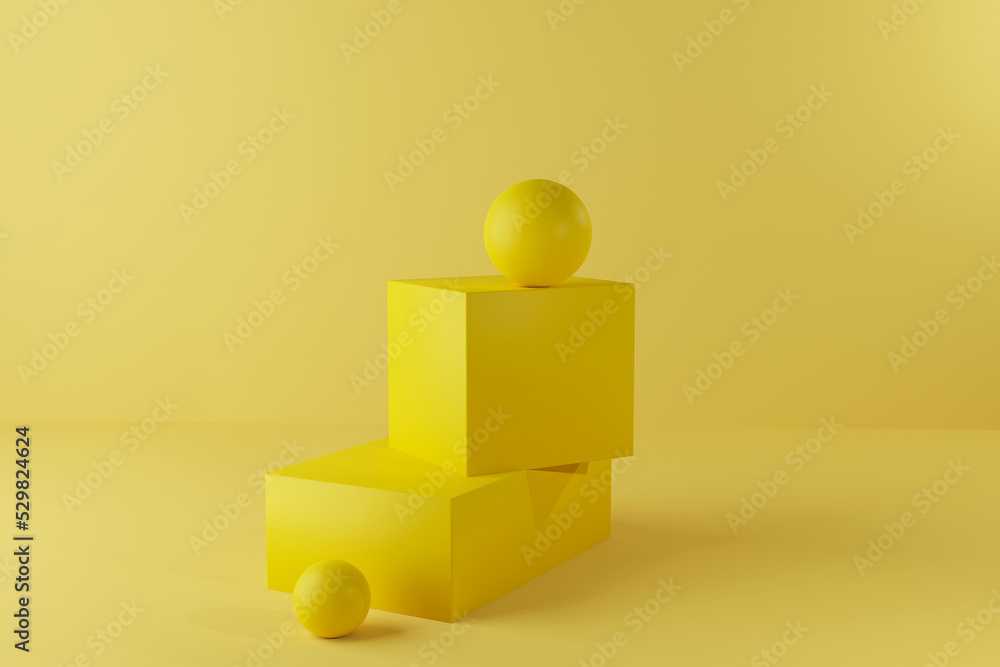 Geometric shapes for product demonstrations. 3d render Stock ...