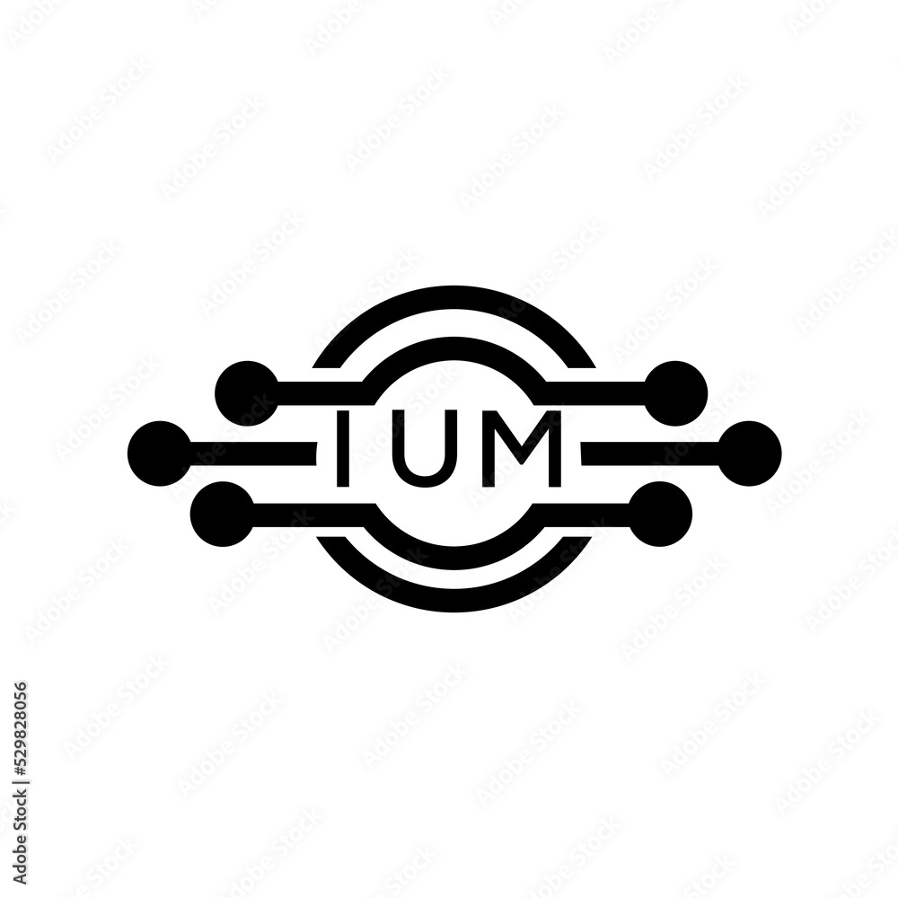 IUM letter logo. IUM best white background vector image. IUM Monogram ...