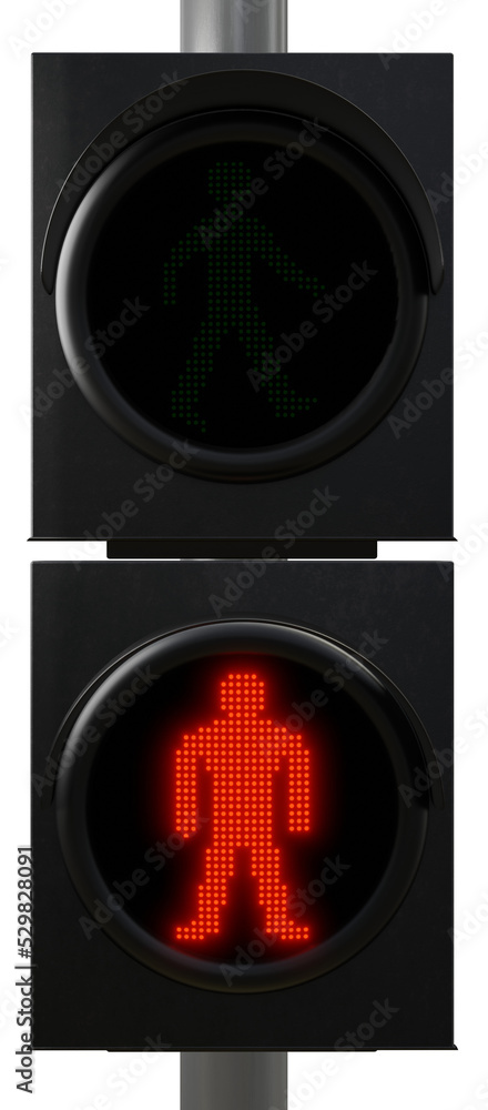 Crosswalk Red Traffic Light - Png Transparent 3D Image Stock ...