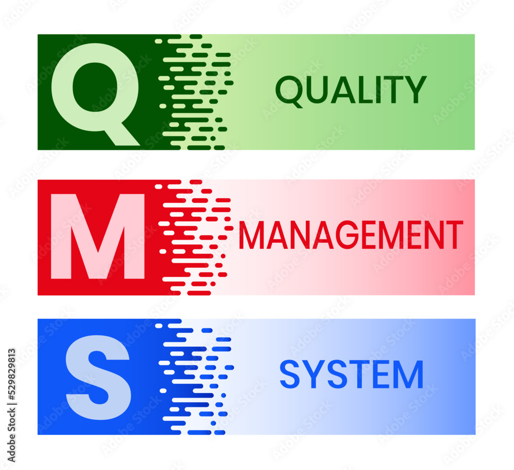 QMS - Quality Management System acronym. Business concept background ...