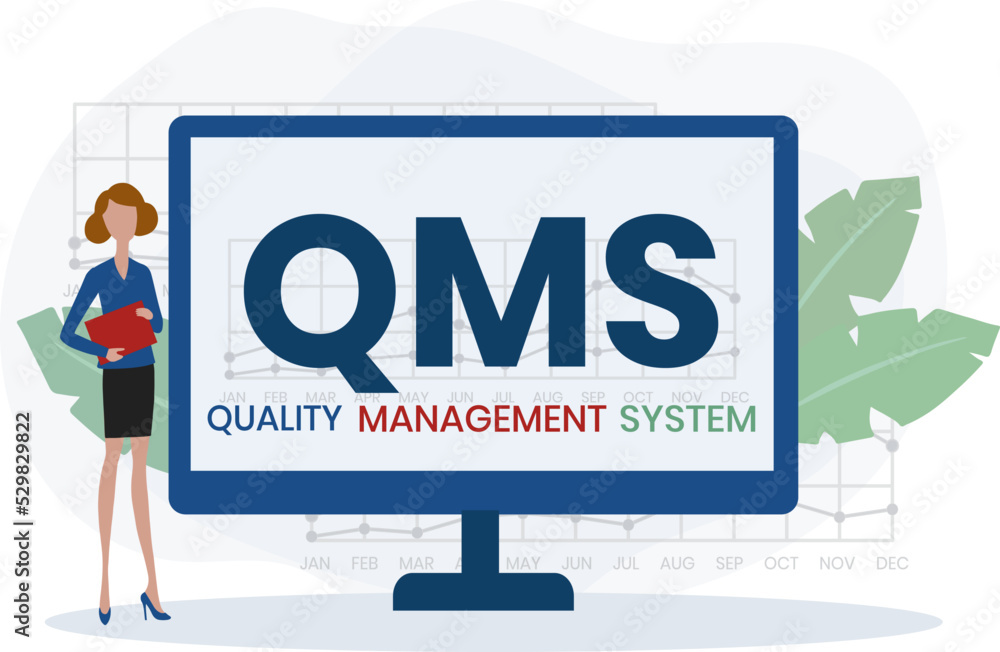 QMS - Quality Management System acronym. Business concept background ... QMS - Quality Management System acronym. Business concept background ...