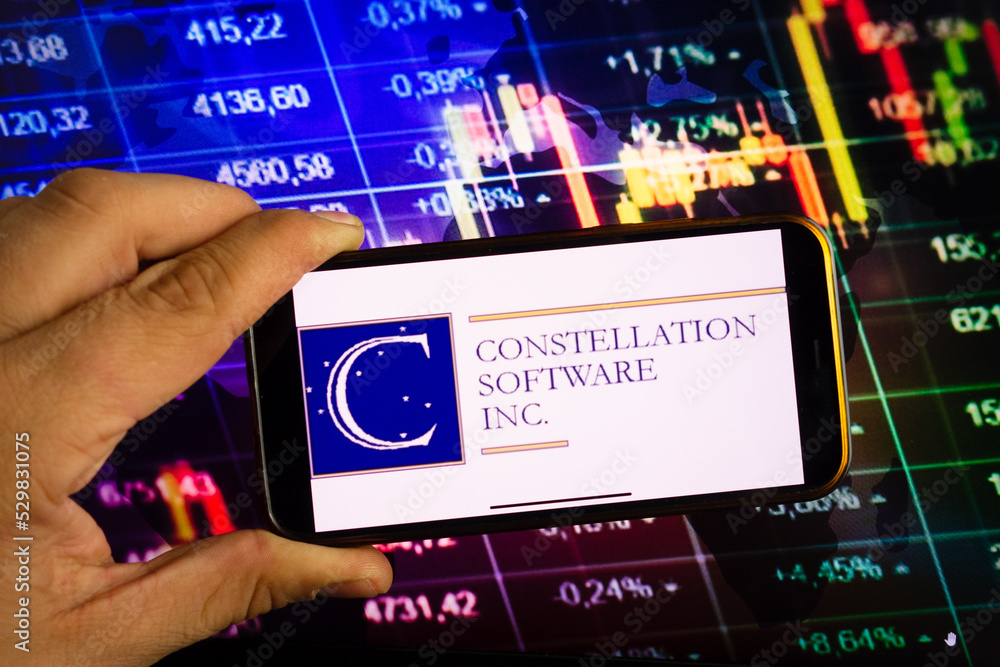 KONSKIE, POLAND - September 10, 2022: Smartphone displaying logo of ...