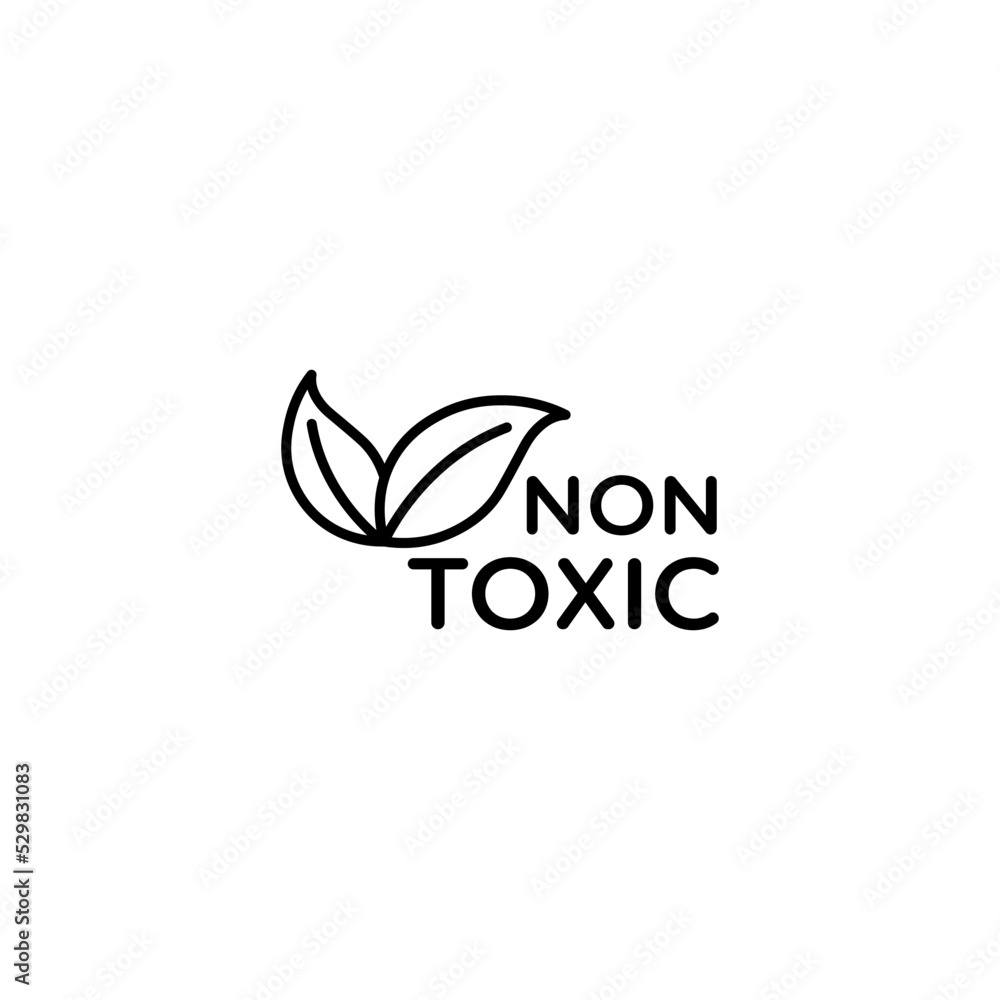Non Toxic line art icon design template vector illustration Stock ...