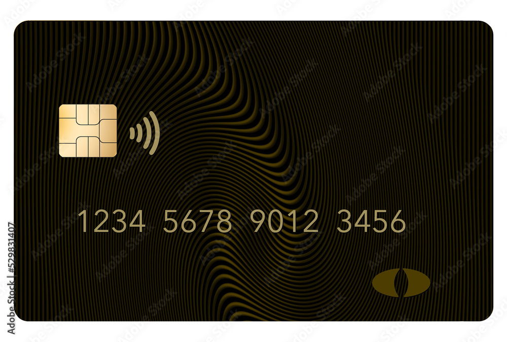 Here is a generic mock credit card on a transparent background that is ...