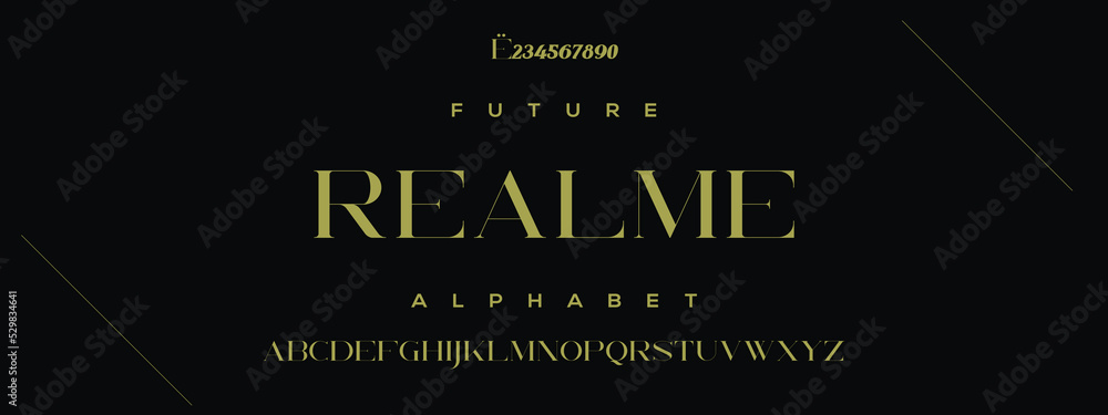 Vetor do Stock: REALME tech vector font typeface unique font design ...