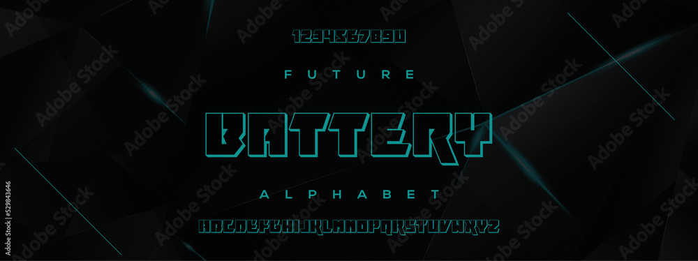 Luxury Minimal Modern Tech Alphabet Letter Fonts. Typography minimal ...