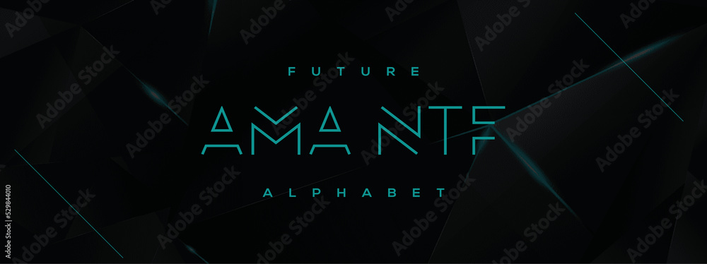 AMA NTF Luxury Minimal Modern Tech Alphabet Letter Fonts. Typography ...