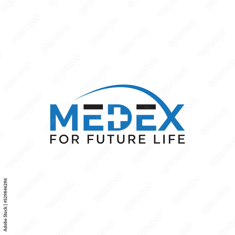modern medex wordmark medical logo design Stock Vector | Adobe Stock