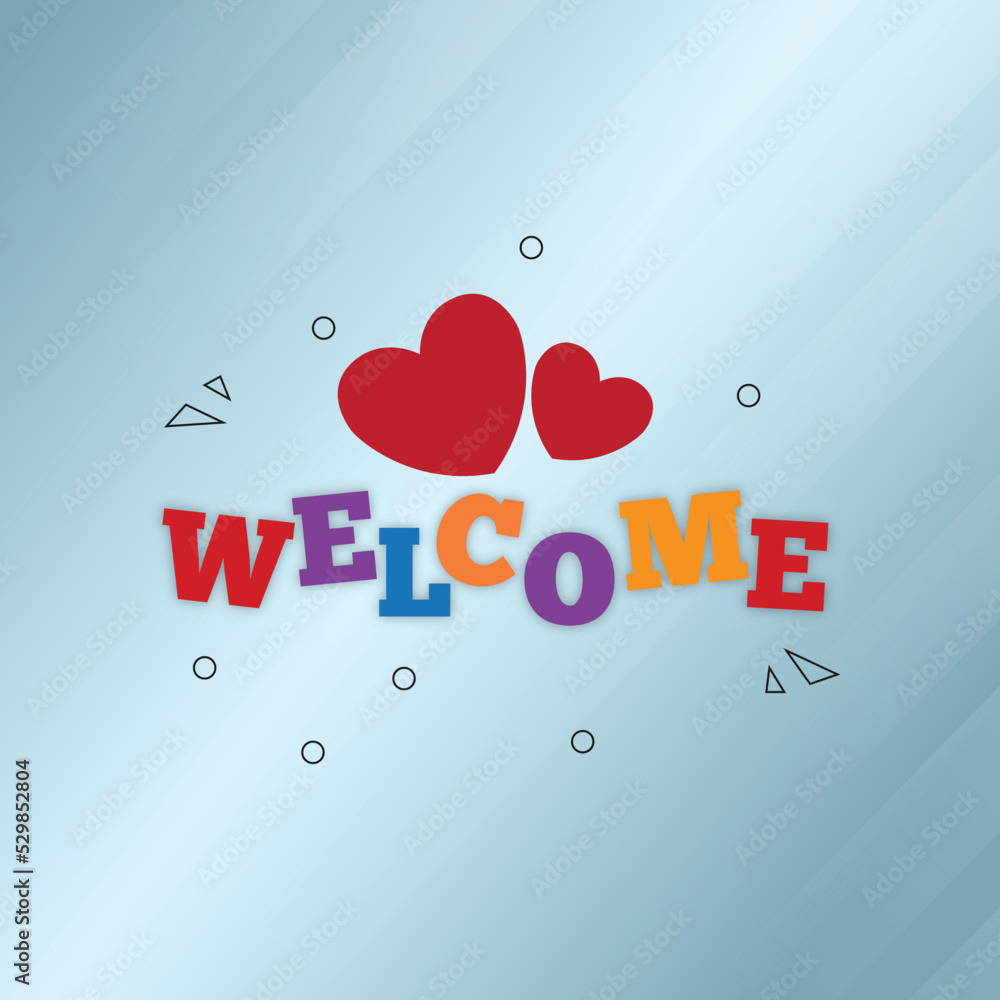 Colorful welcome banner with abstract background Stock Vector | Adobe Stock