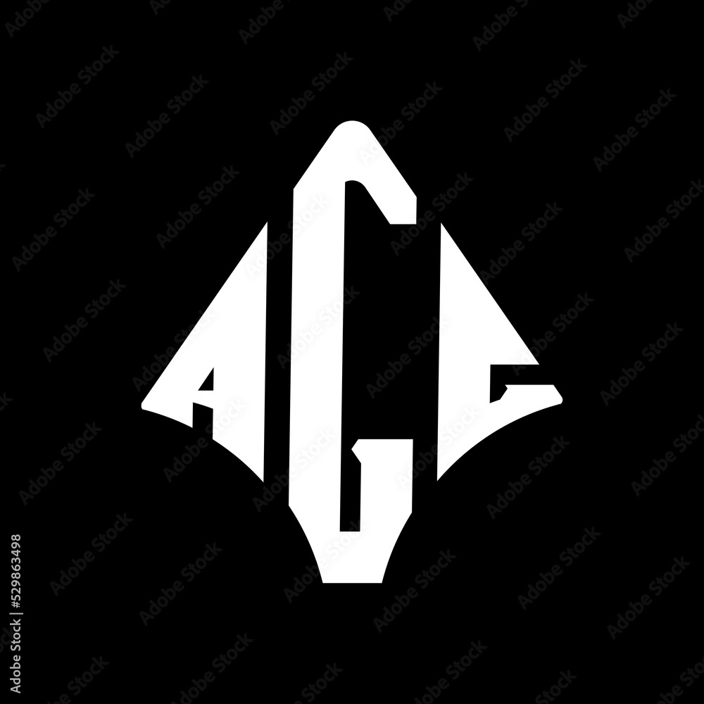 Vecteur Stock AGG letter logo design. AGG modern letter logo with black ...