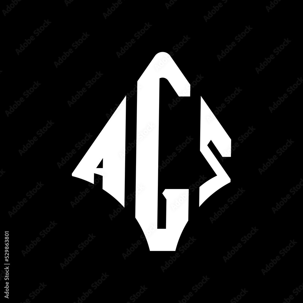 AGS letter logo design. AGS modern letter logo with black background ...