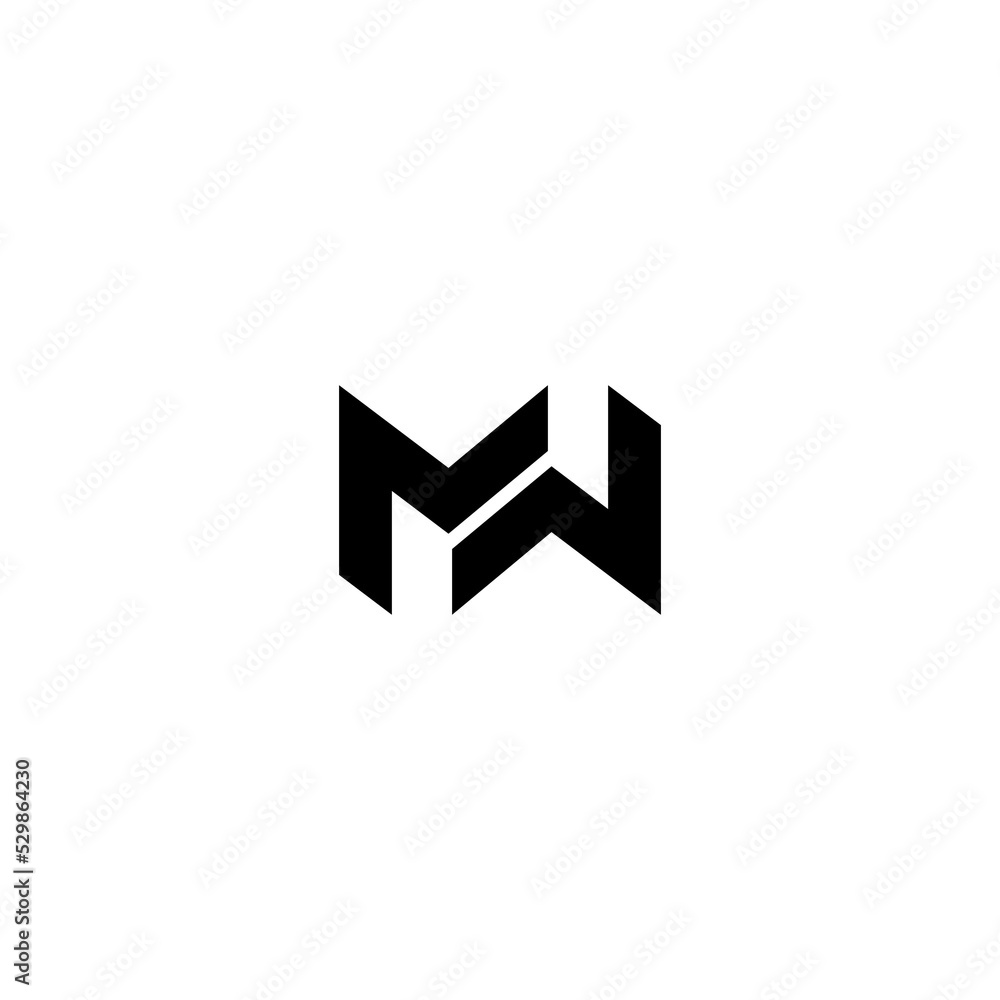 Logo WM MW letter trendy fonts monogram icon symbol. Universal ...