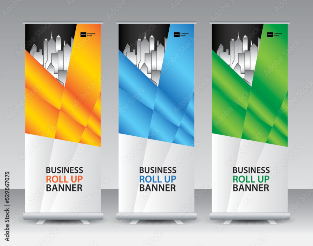 Business Roll Up banner set, roll up banner design, banner stand or ...
