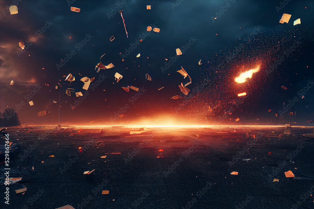 Rocks broke the isolated splash explosion.Effects when heroes fight ...