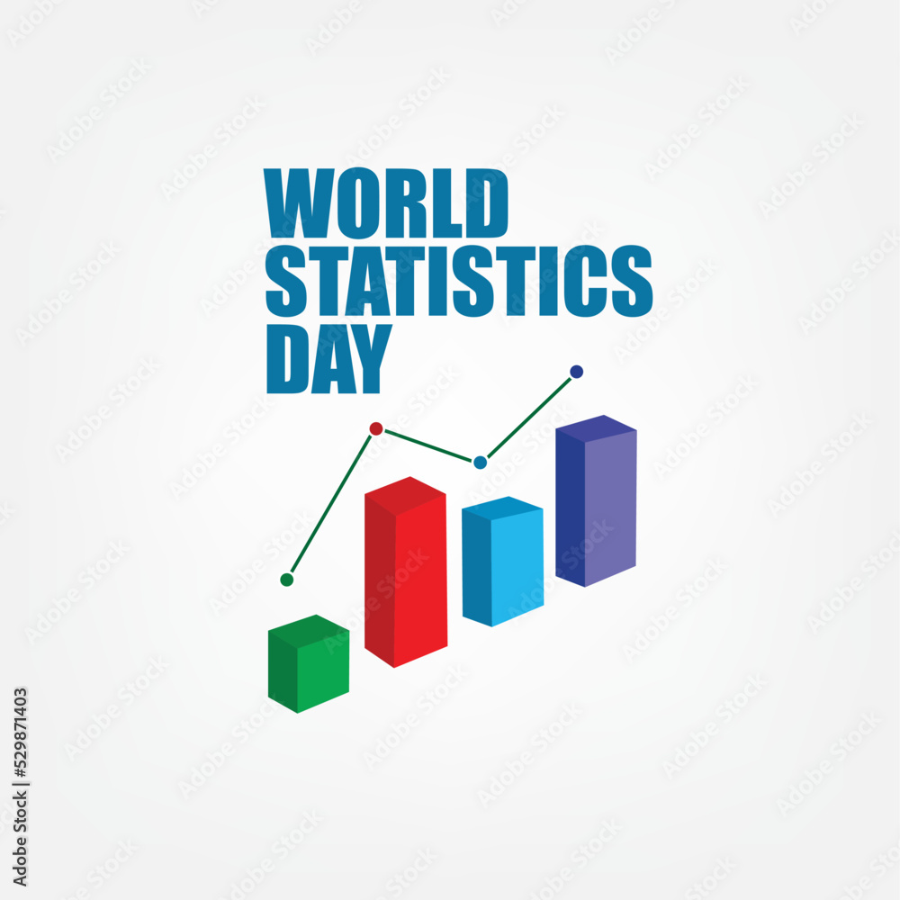 Vector illustration of World Statistics Day abstract. Good for Posters ...