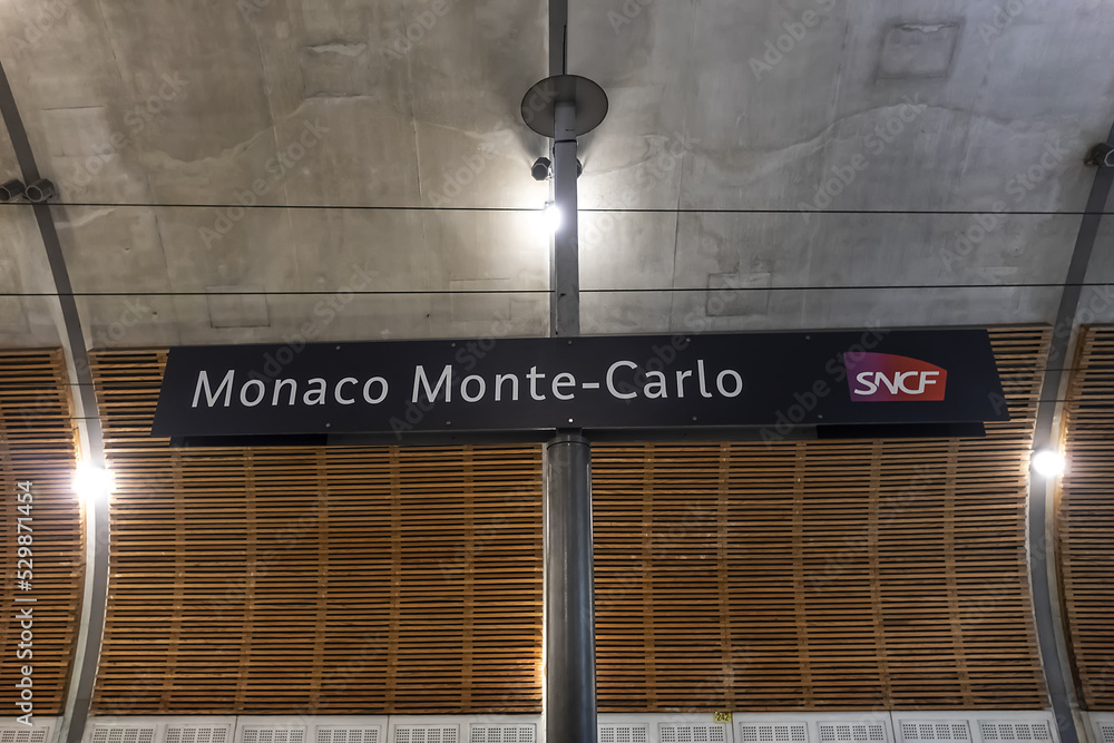 Interior of railway station Monaco - Monte Carlo (part of Marseille ...