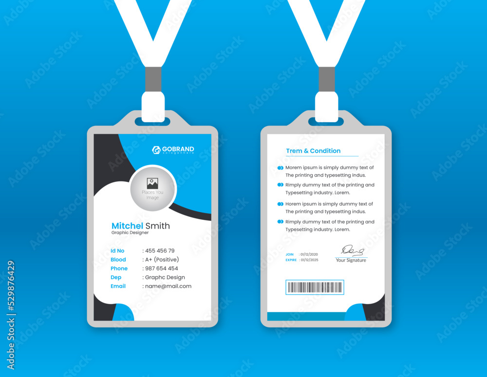 corporate id card design, office id card design, agency id card design ...