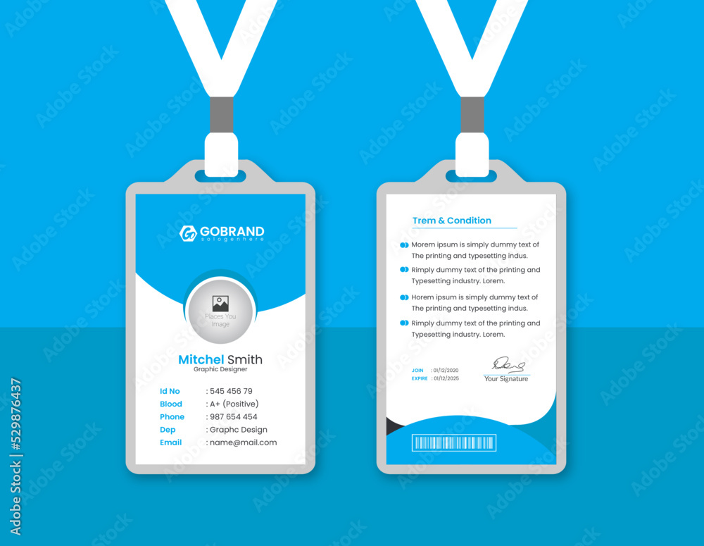 corporate id card design, office id card design, agency id card design ...