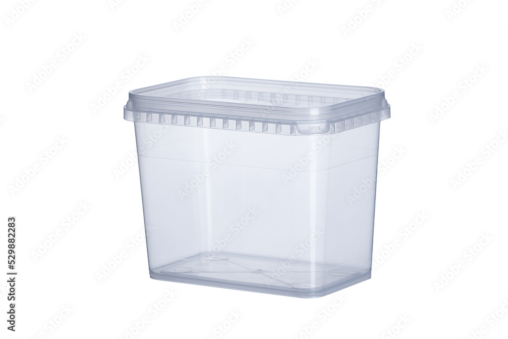 transparent plastic rectangular container with transparent lid - 1000 ...