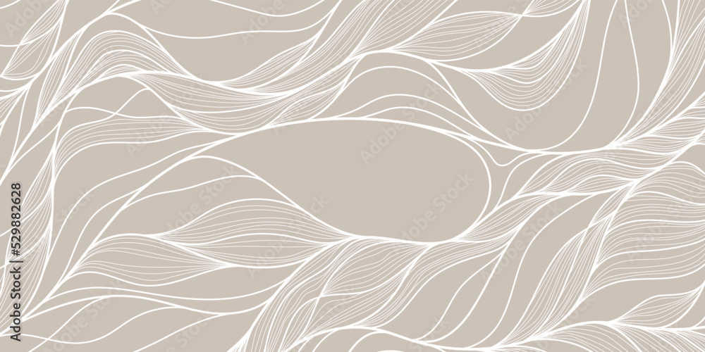 Vintage coloring linear abstract backgrounds. Smooth waves of thin ...