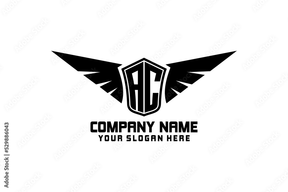 Initial letter AC wing logo. modern icon, template design Stock Vector ...