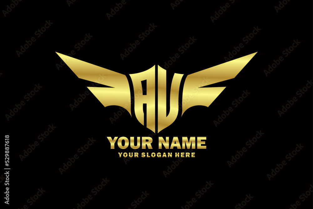 Initial letter AV wing logo. modern icon, template design Stock Vector ...