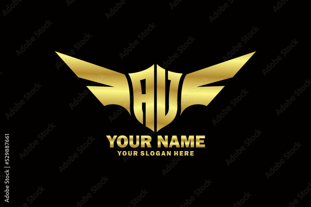Initial letter AV wing logo. modern icon, template design Stock Vector ...