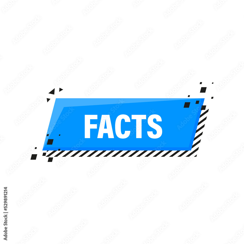 Facts and myths bubble isolated on white background. Symbol, logo ...