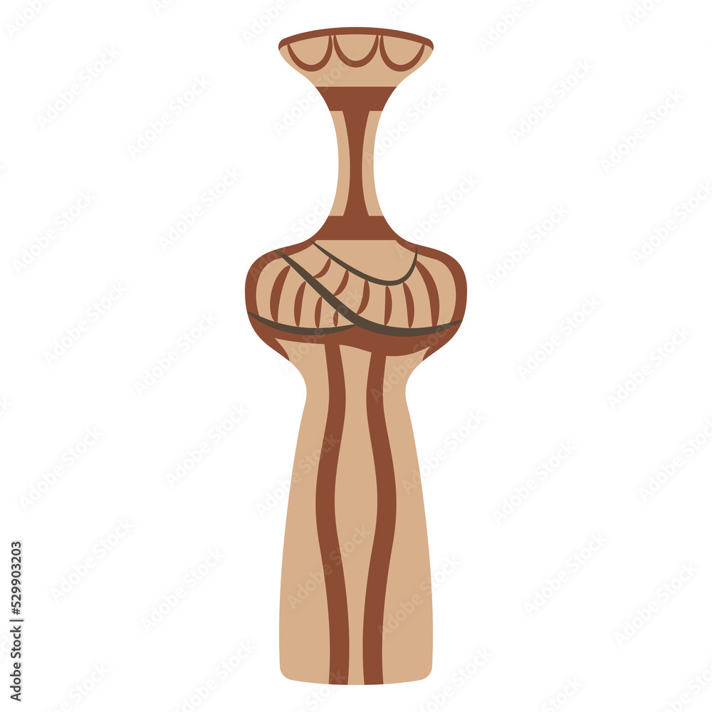 Mycenaean figurine of stylized woman or goddess. Ancient Greek art ...