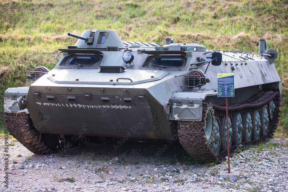 Kaunas Lithuania 2022-09-09 The MT-LB is a Soviet multi-purpose, fully amphibious, tracked ...