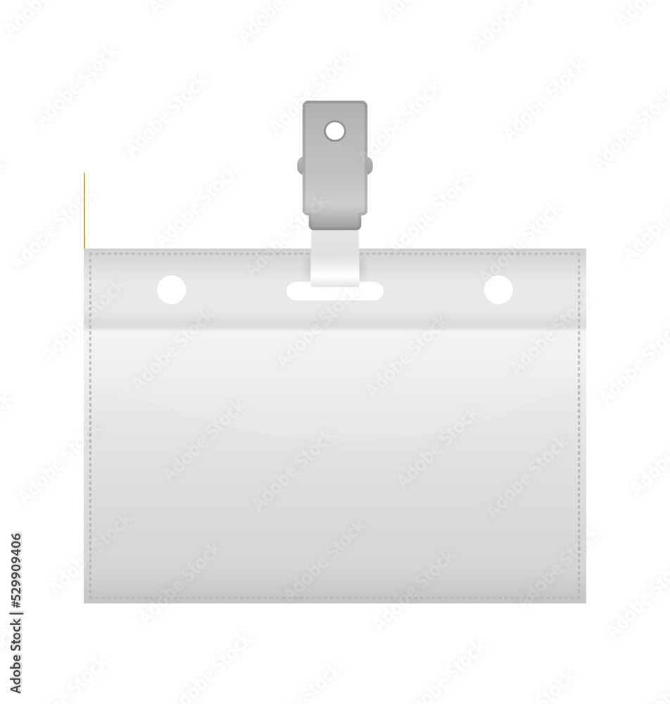 Card with name tag ampty on white background. Vector design. Blank ...