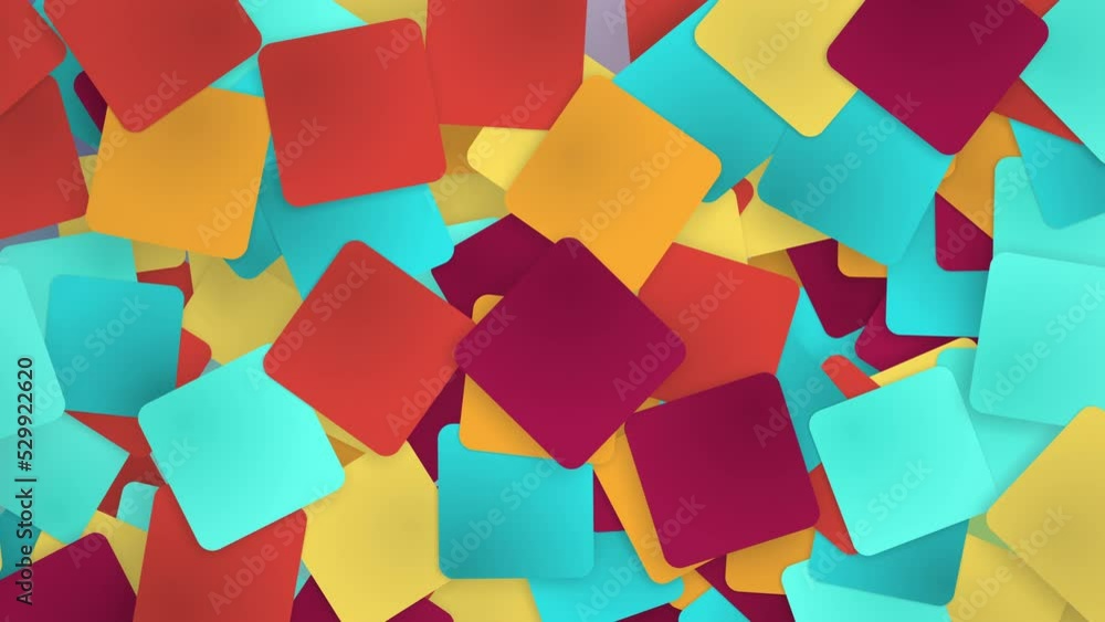 Rounded squares full cool autumn color palette background. Video ...