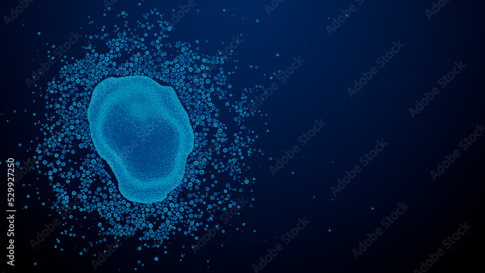 Microscopic View of Monkeypox Virus. Viral Disease concept with Copy ...