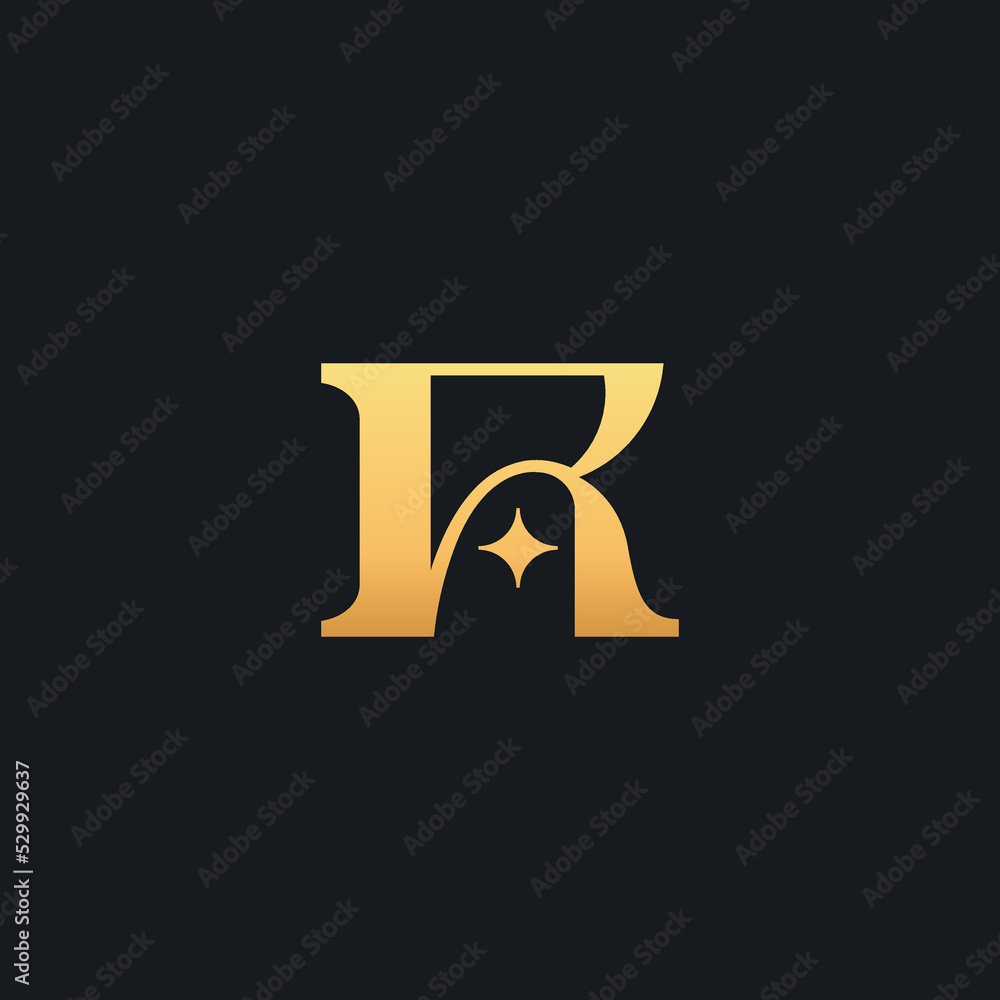 Initial R Monogram Logo Template. Initial Based Letter Icon Logo Stock ...