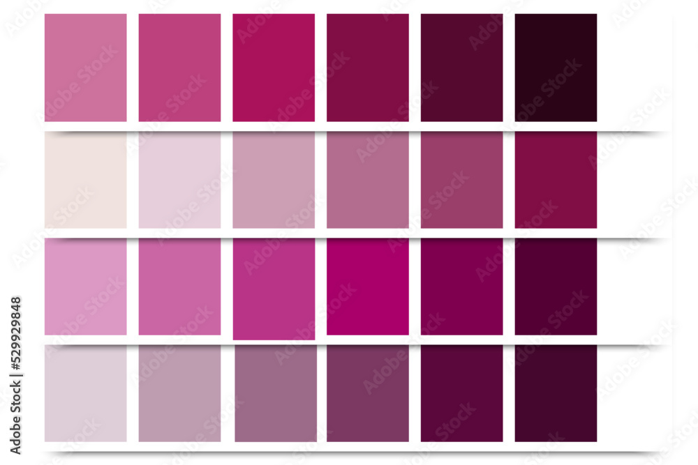 Pink palette. Color palette concept. Flyer design. Vector illustration ...