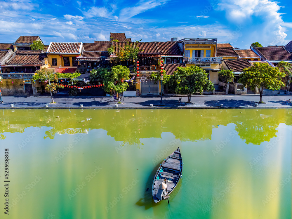 Aerial View of Bay Mau Coconut forest which is a very famous ...