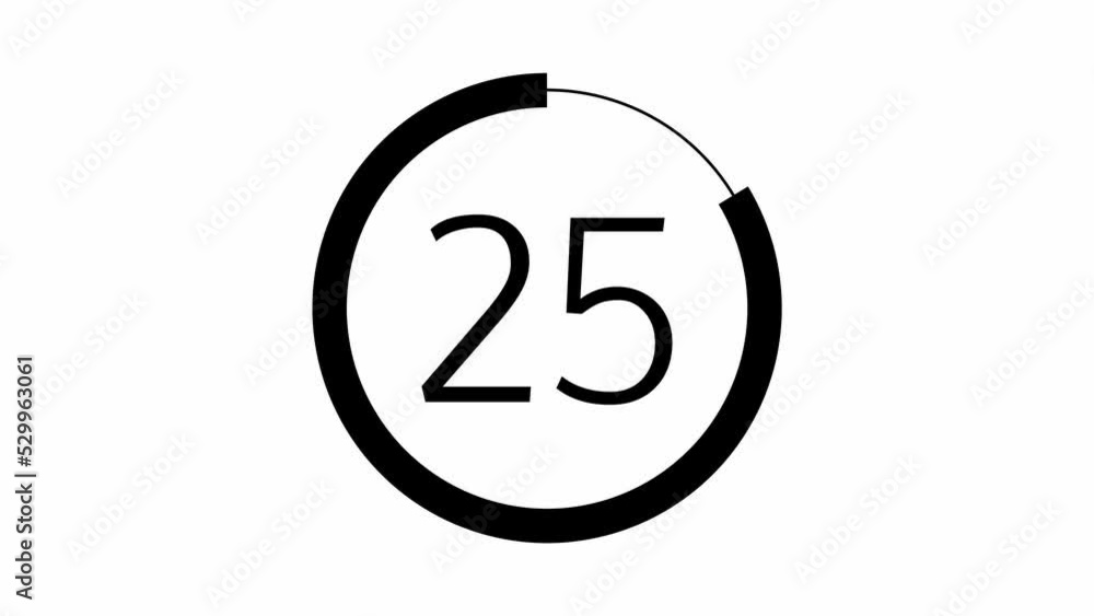 Simple 30 seconds countdown timer with animated indicator. Circle ... Simple 30 seconds countdown timer with animated indicator. Circle ...