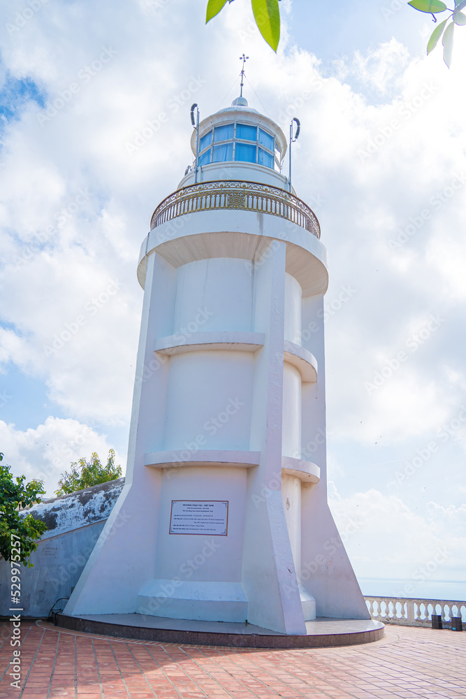 Focus white Lighthouse in Vung Tau. The most visited tourist location ...