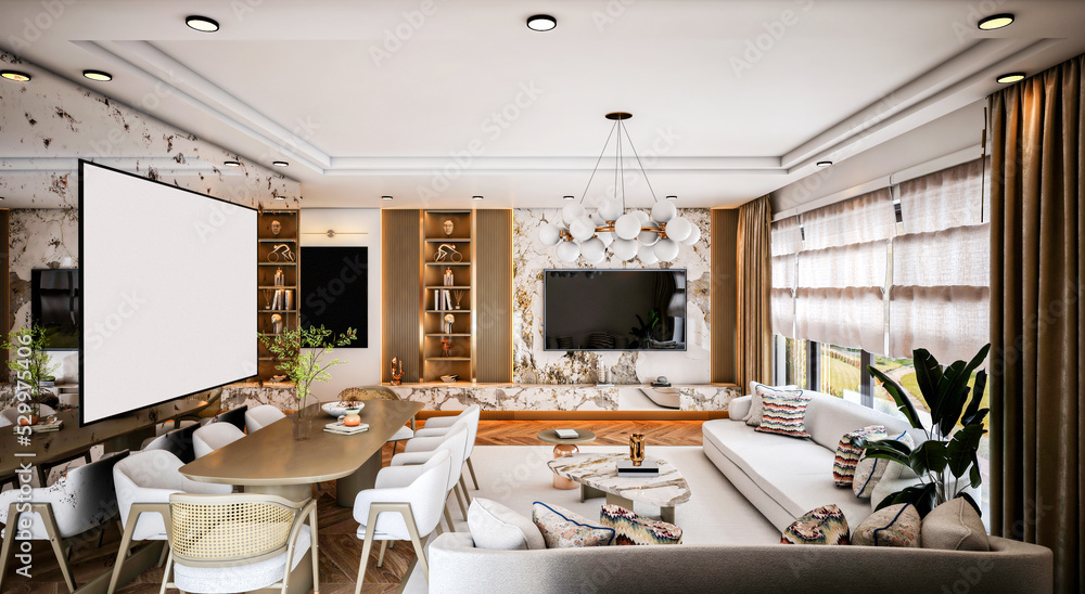 living room interior, modern living room, modern living room with ...