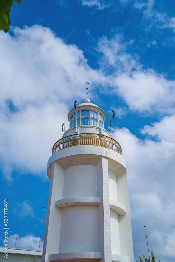 Focus white Lighthouse in Vung Tau. The most visited tourist location ...